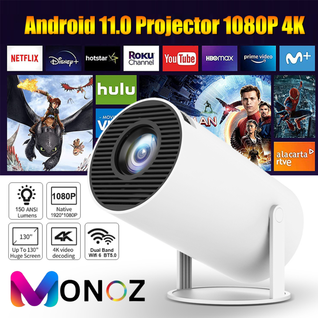 Projector 4k Android 11 0 Lcd 4k Projector 1080p Double Wifi With