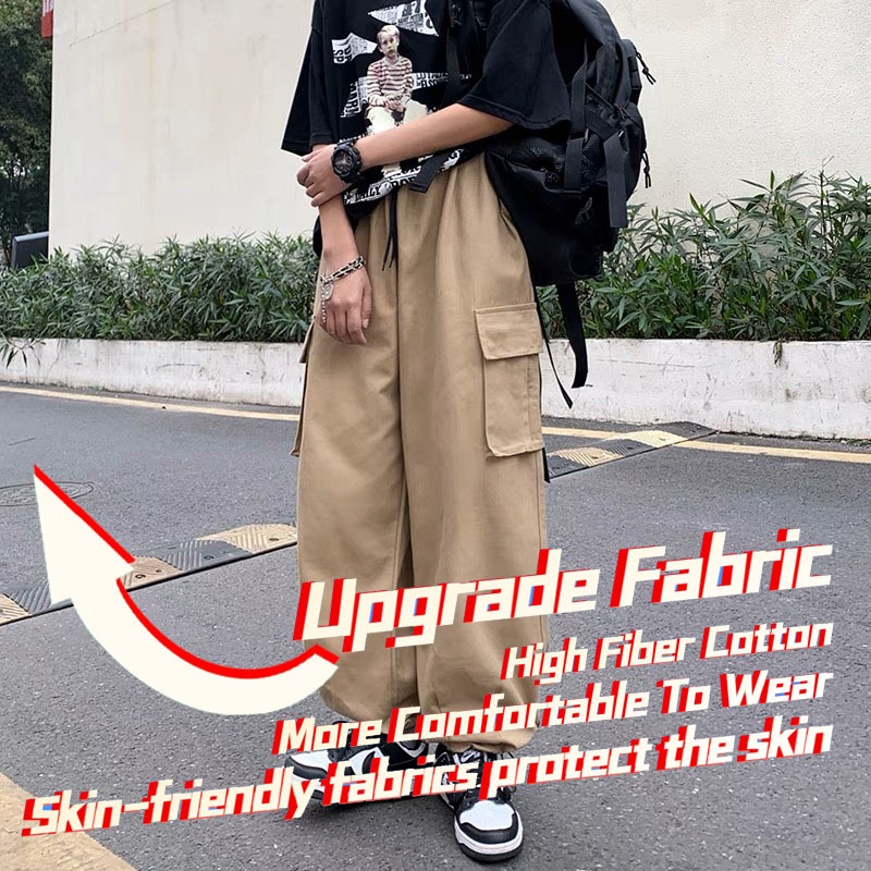 [COD]Cargo Pants For Men Cargo Pants Loose Straight Sports Trousers ...