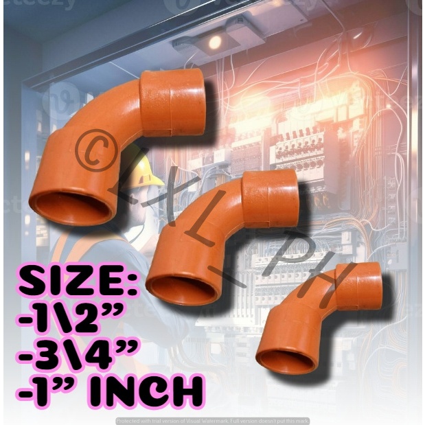 3719 1PCS Orange Electrical Conduit Pipe Mini Short Elbow (1/2, 3/4, 1 ...