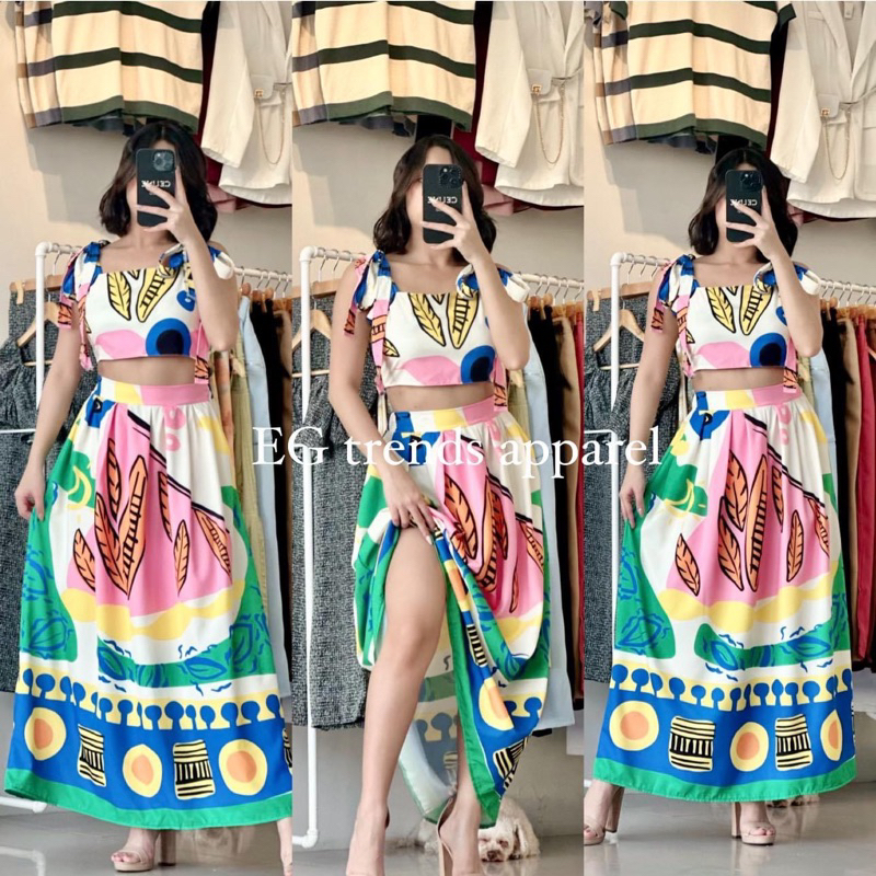 EG TRENDS | BKK Printed Coords with Maxi Skirt | Good Quality | S-L ...