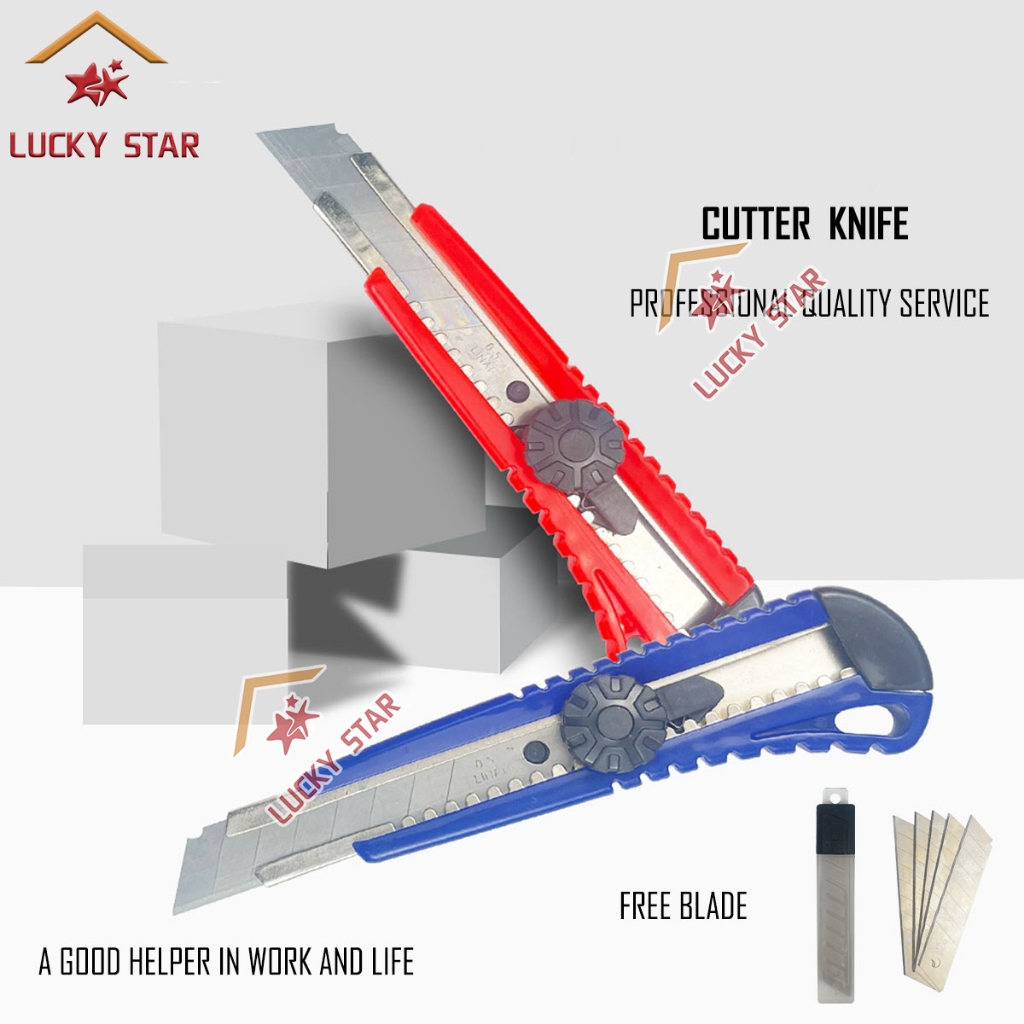 18MM Snap-Off Blade Utility Cutter Knives Free Blade (Random Color ...