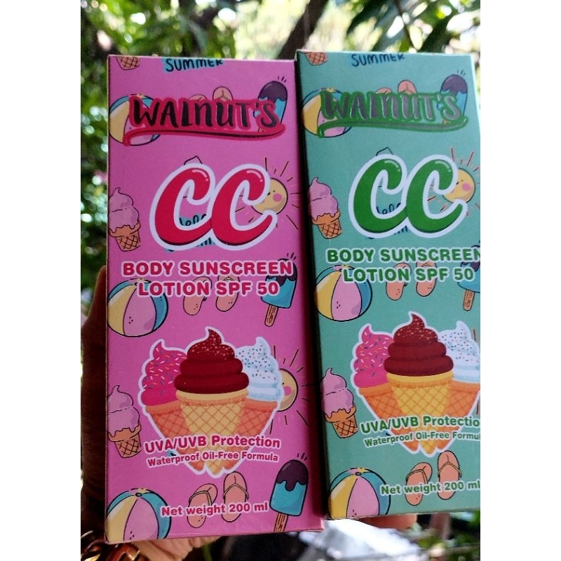 WALNUTS CC BODY SUNSCREEN LOTION SPF 50 200ML WATERPROOF INSTANT ...