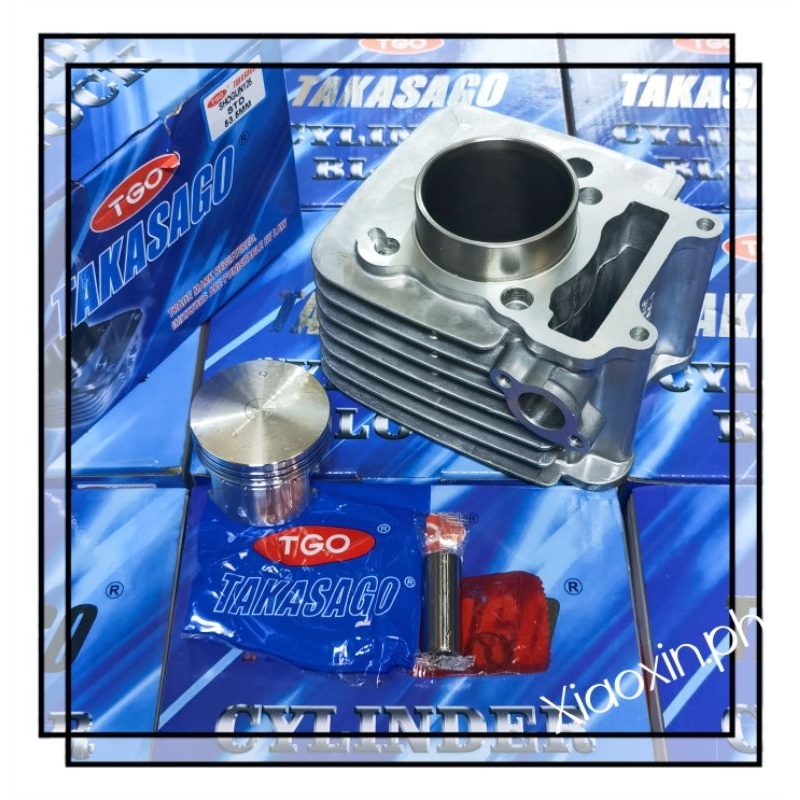 TAKASAGO CYLINDER BLOCK W/PISTON KIT FOR SHOGUN 125 STD. - 53.5MM ...