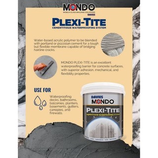 DAVIES MONDO PLEXI-TITE GALLON Cementitious Waterproofing System ...