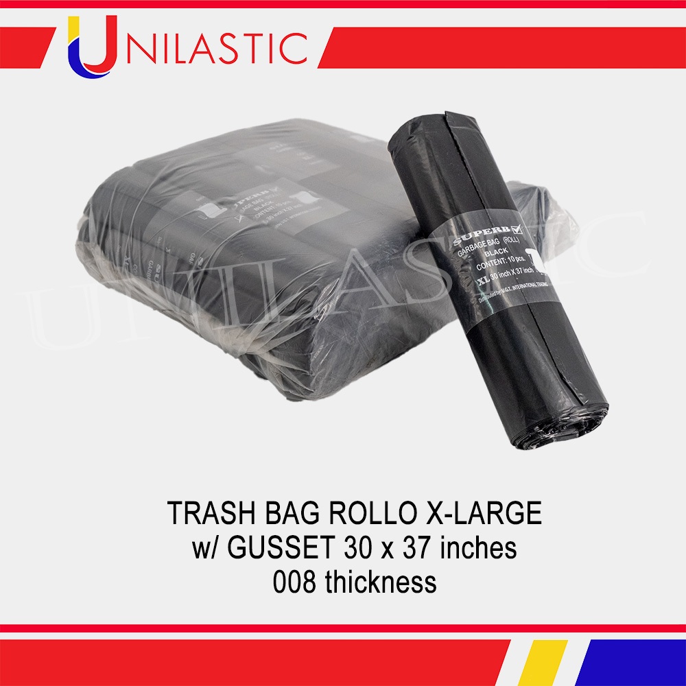 TRASH BAG ROLLO X-LARGE (BLACK) - 1 ROLL | Shopee Philippines