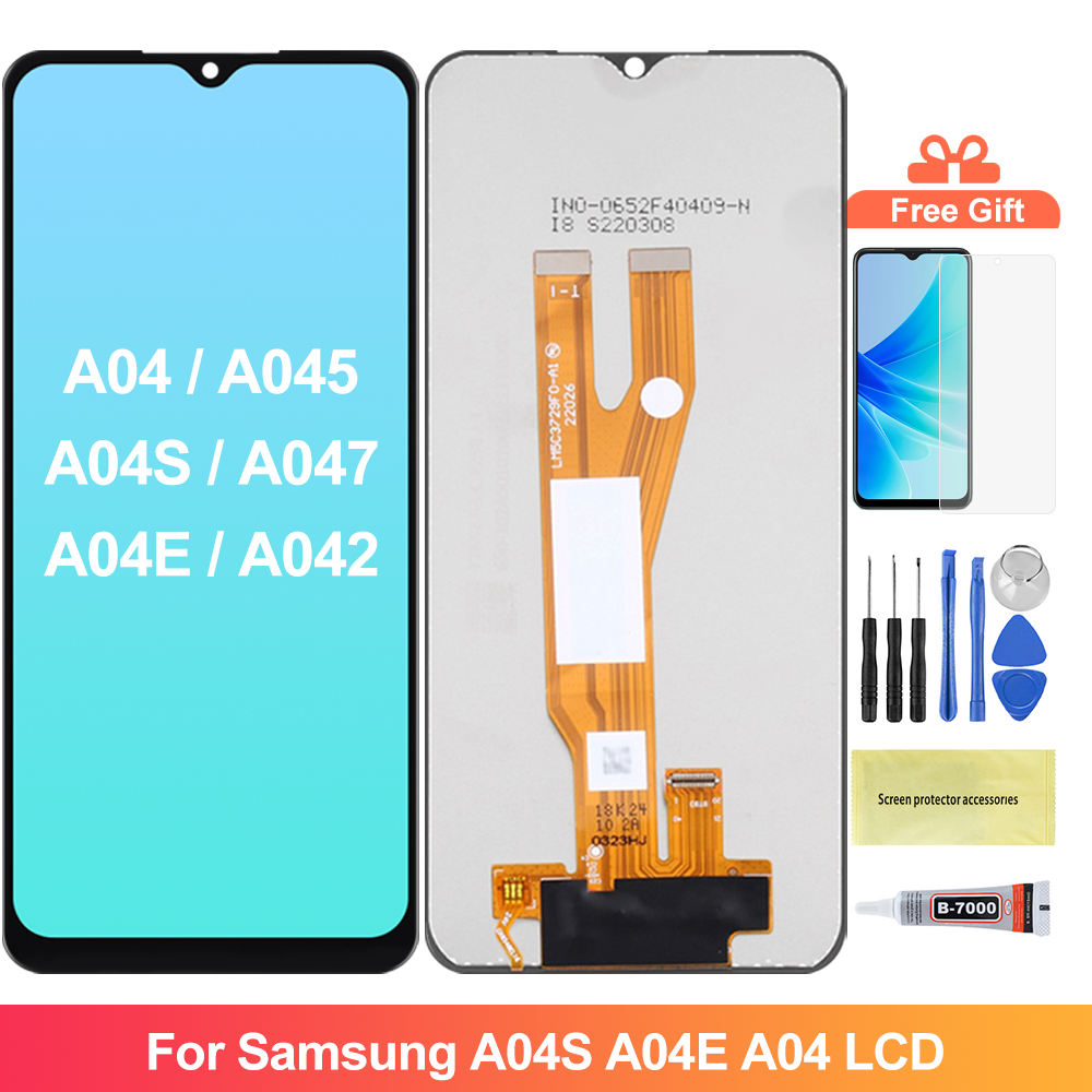 LCD Screen For Samsung A04S A04E A04 LCD Display Touch Screen with Frame for Samsung A047 A045 ...