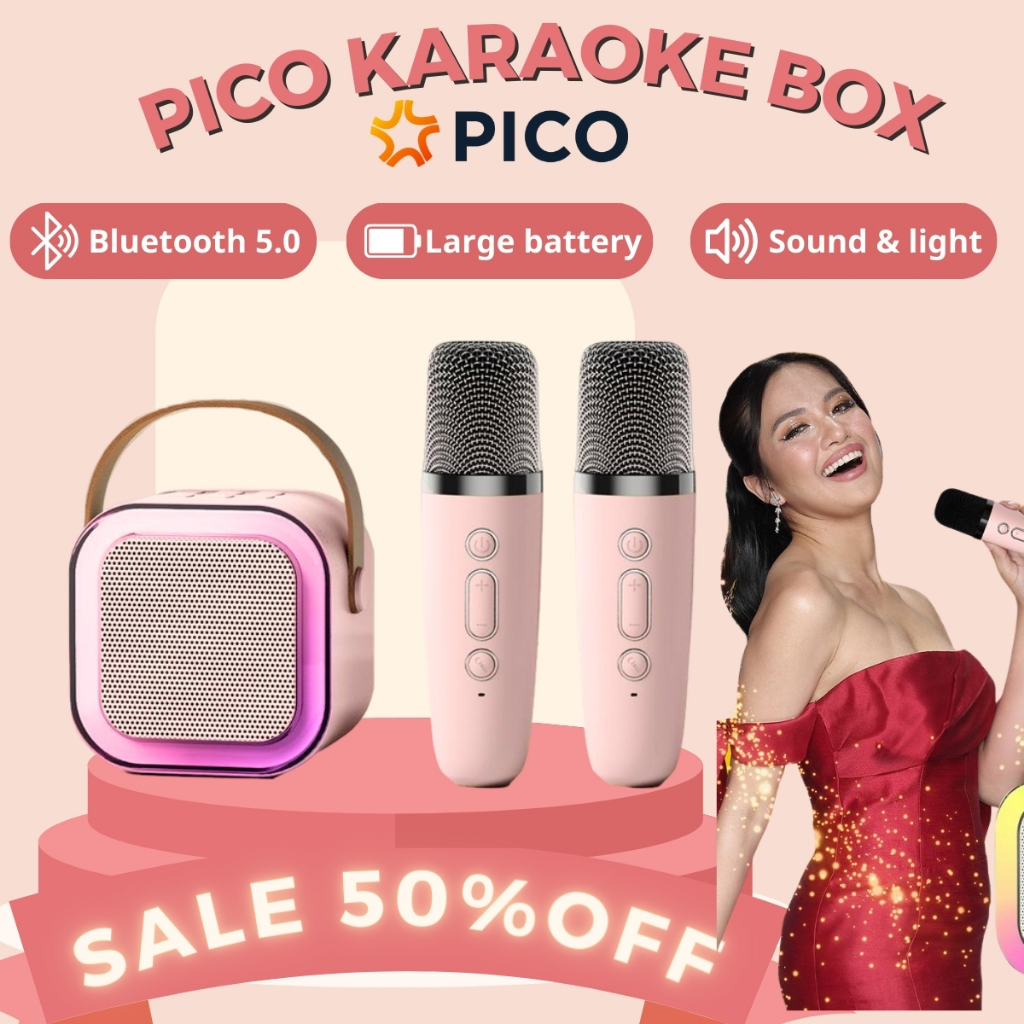 PICO Karaoke Bluetooth Box Portable Mini Speaker Wireless With ...