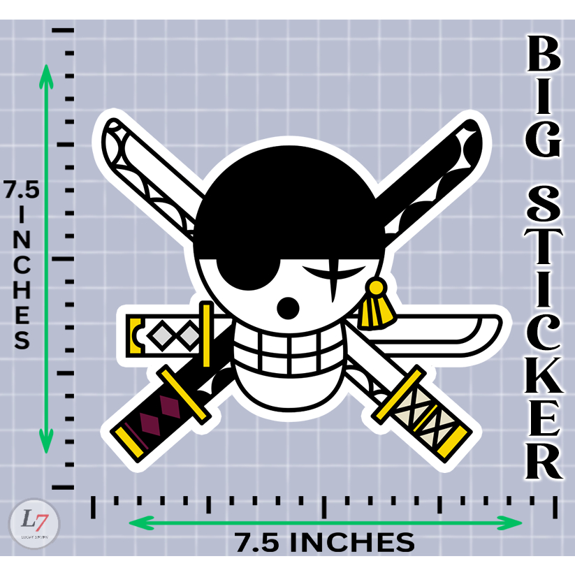 One Piece Logo BIG SIZE 3D Vinyl Sticker Waterproof Scratchproof For ...