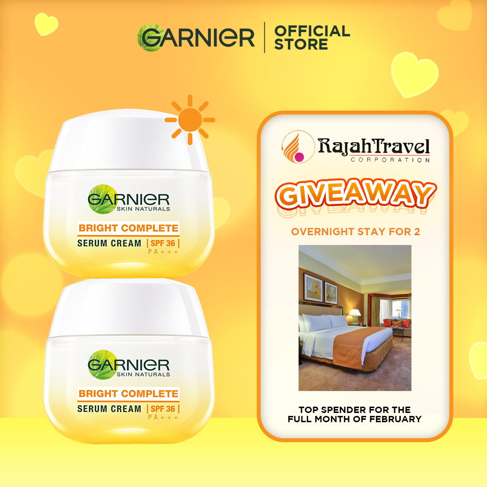 Garnier Bright Complete Day Cream Moisturizer 50ML Twin Pack with ...