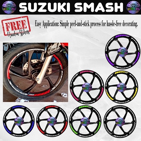 Suzuki SMASH 115 2022 Mags Sticker Decals Set (Front & Rear) (with ...
