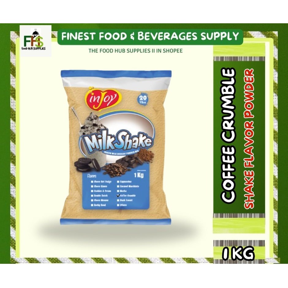 InJoy Coffee Crumble Milkshake Powder 1KG | Shopee Philippines
