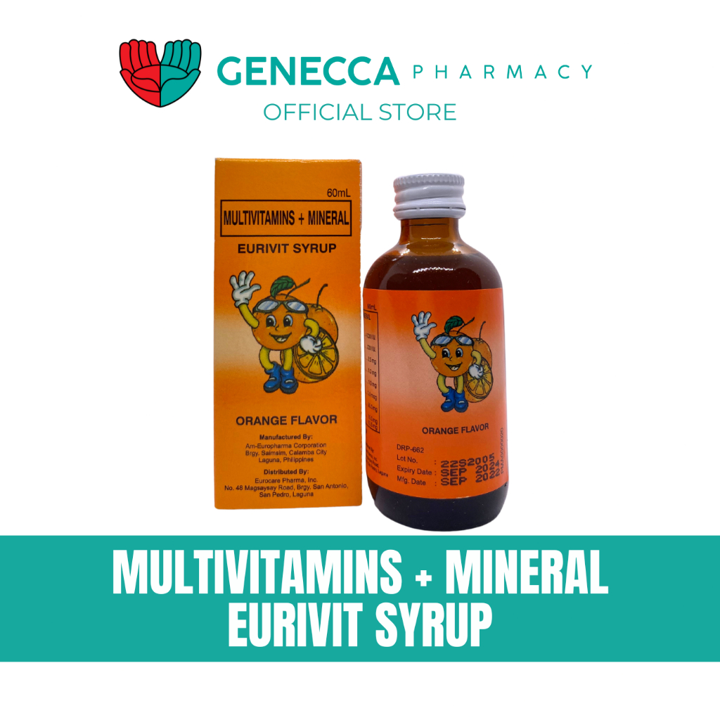 Multivitamins + Minerals Eurivit Syrup 60ml | Shopee Philippines