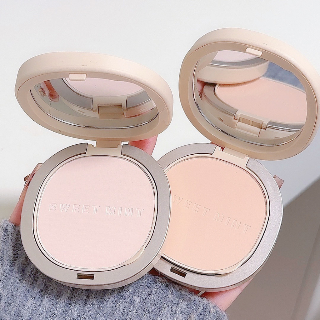 Sweet Mint Pressed Powder Oil Control Honey Powder Cake Trend Smooth ...