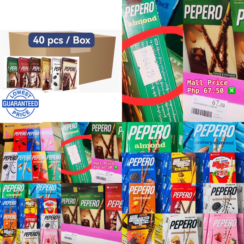 [FREE & FAST SHIPPING ] Wholesale Lotte Pepero Assorted 1Box=40pcs ...