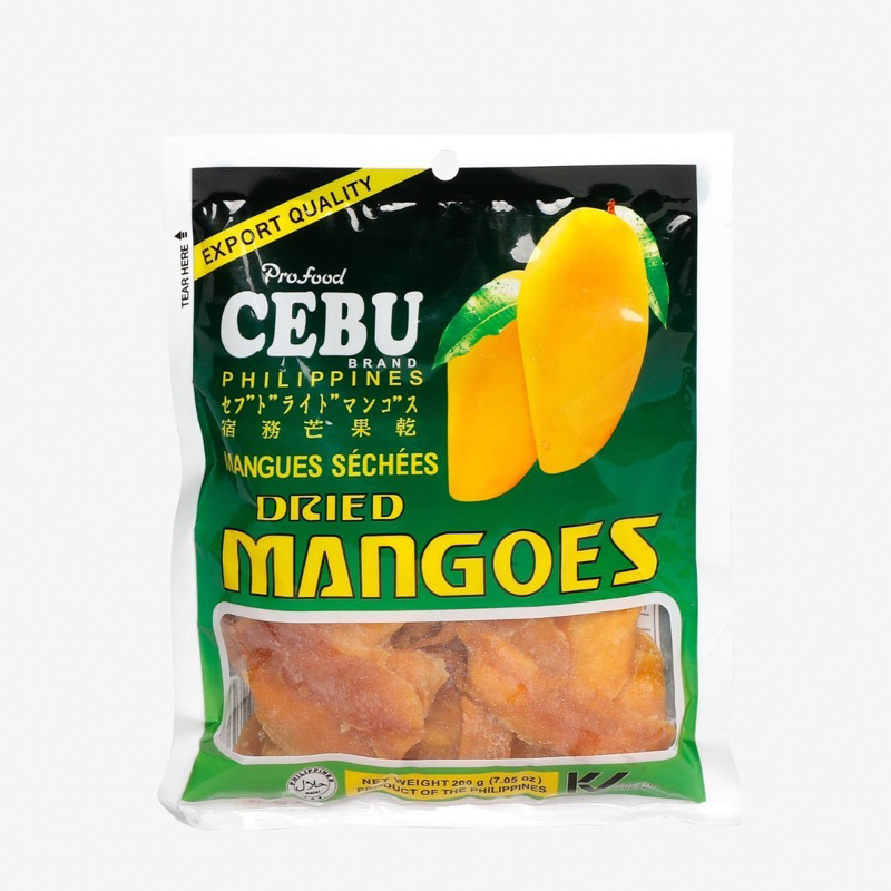 Dried Mangoes Cebu Brand Philippines 200 Grams (7.05 oz) | Shopee ...