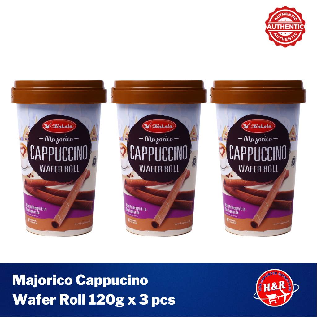 Majorico Wafer Roll Cappuccino 120g x 3 pcs | Shopee Philippines