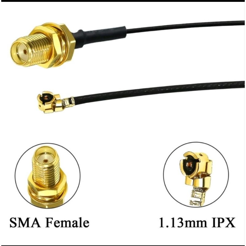 2pcs Connector Antenna WiFi Pigtail SMA Female to IPX Extension Cable ...