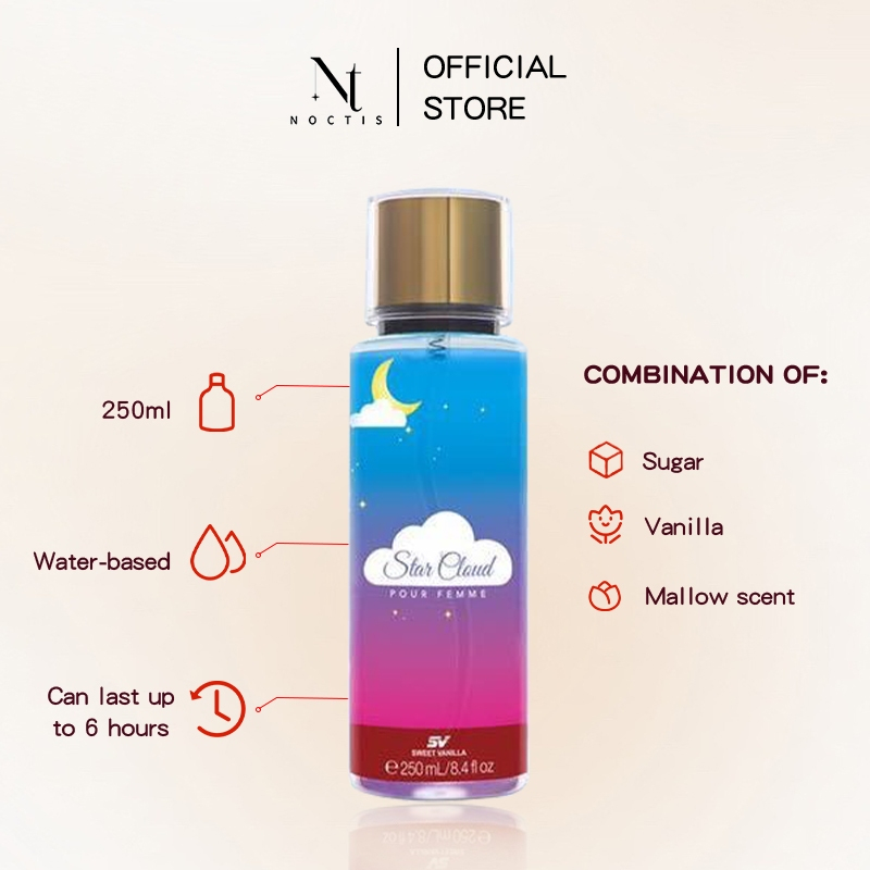 250ML Sweet Vanilla Fragrance Pure Cloud Perfume For Women Long Lasting ...