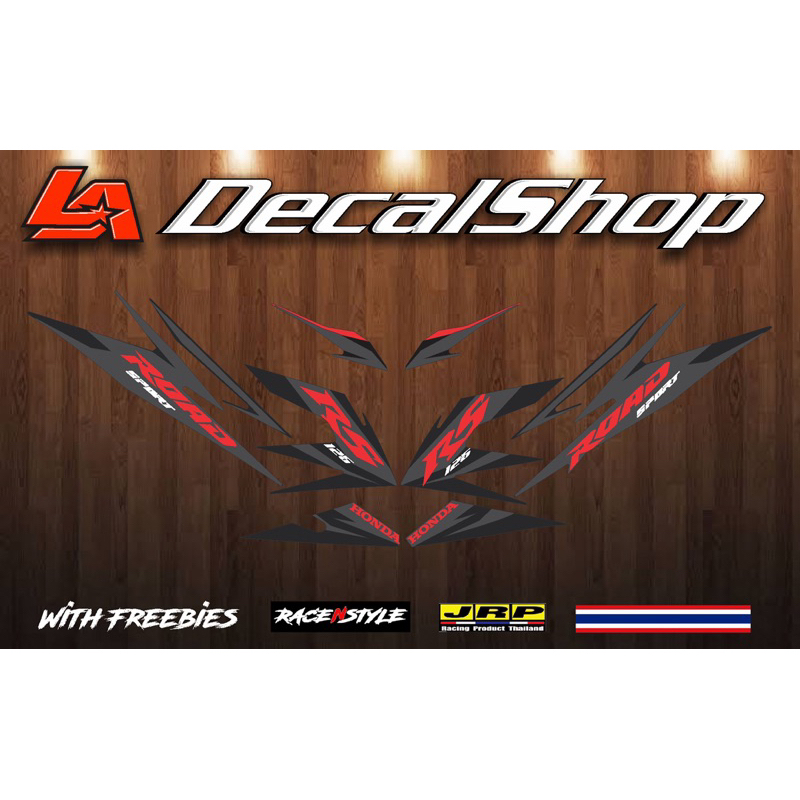 Honda RS 125 fi stock sticker decals with freebies | Shopee Philippines