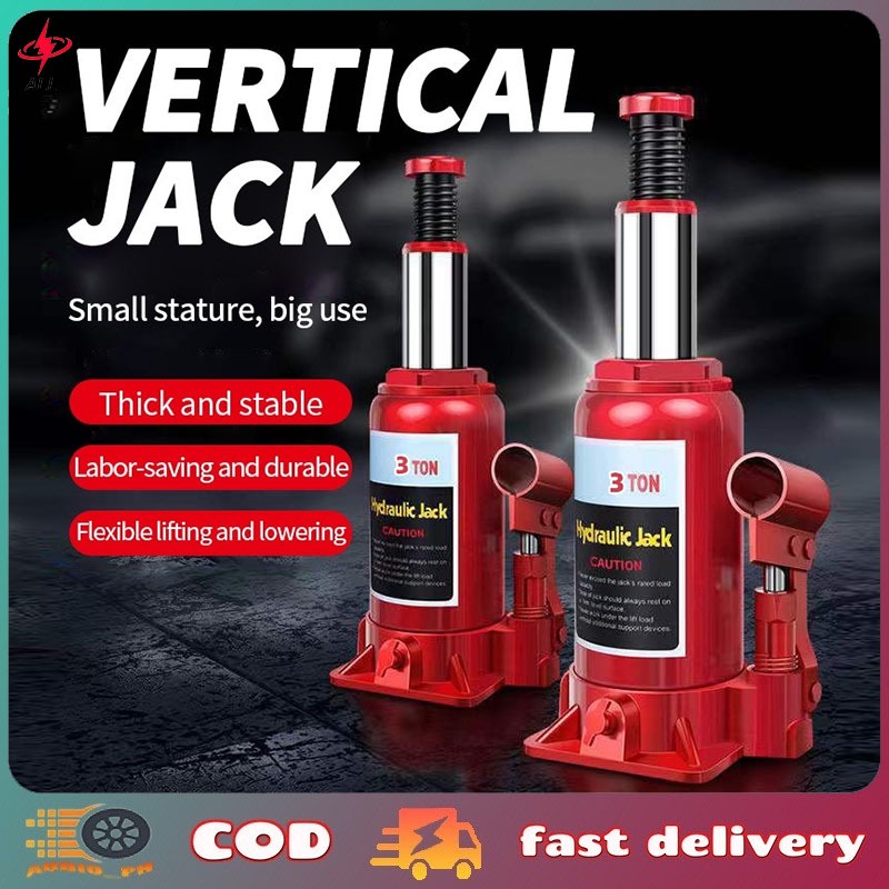 3 Tons Car Horizontal Jack Hydraulic Extra Heavy Duty Bottle Type ...