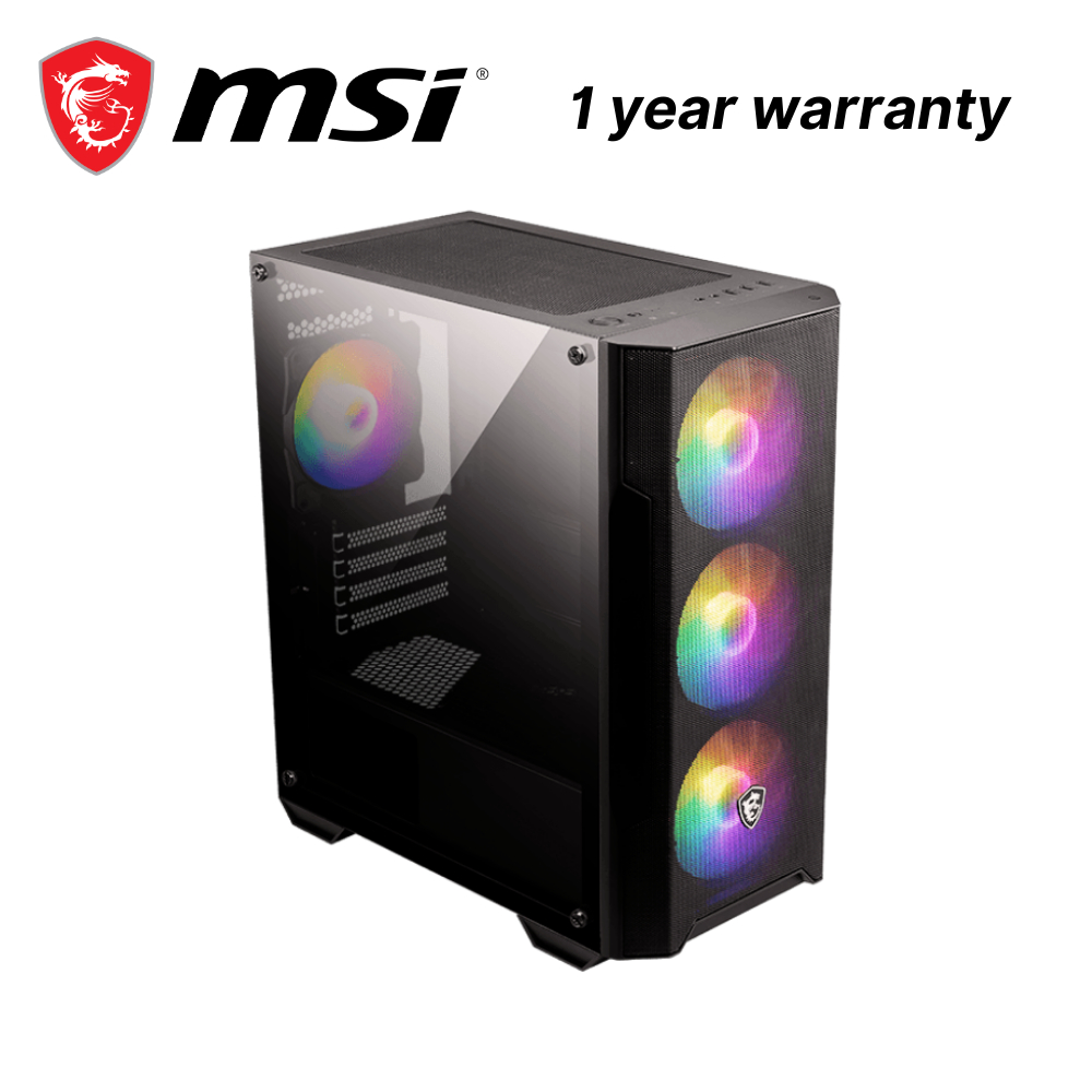 MSI MAG Forge M100A Black Micro ATX Tower Acrylic Panel PC Case ...