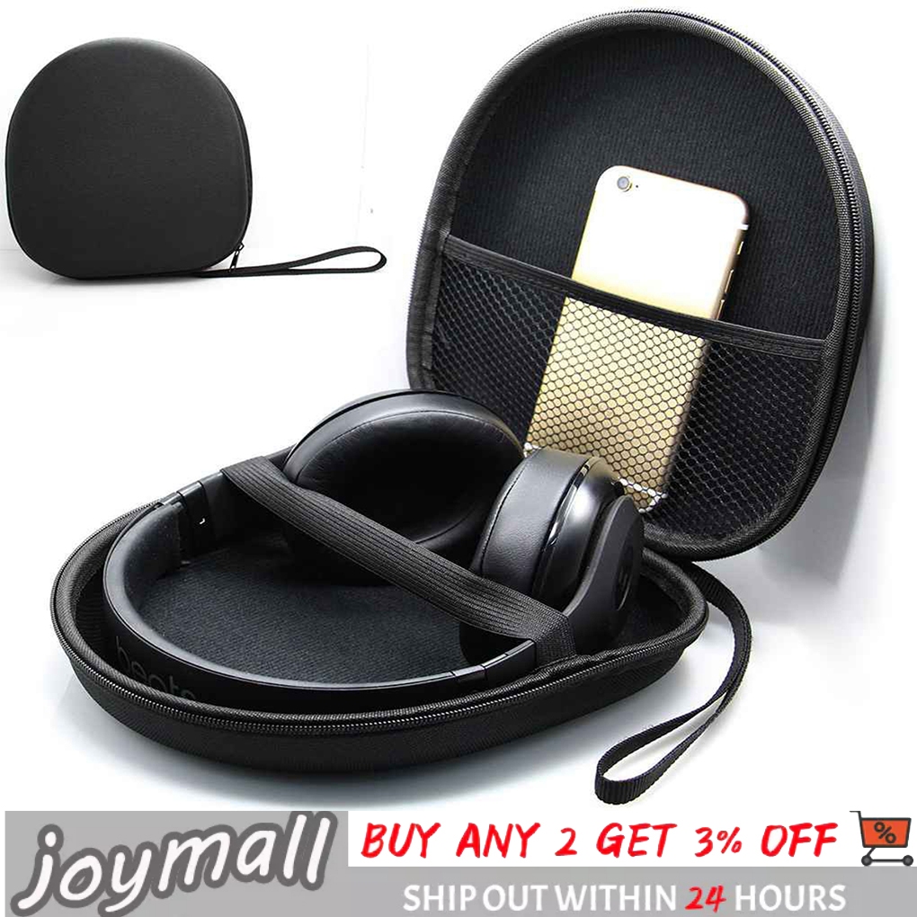 Headphone Carrying Case Storage Bag Anti-pressure PU Earphone Case ...