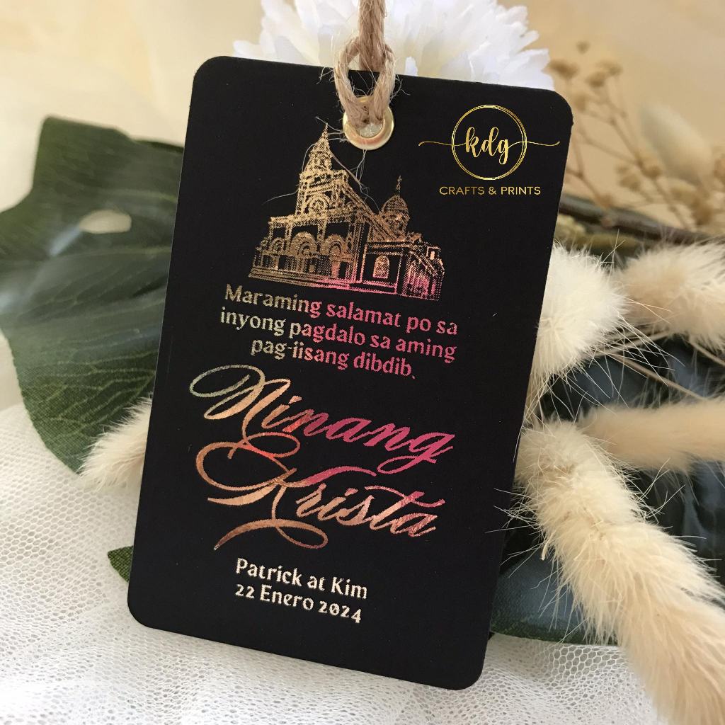 10 pcs - Black Minimalist Thank You Gift Tags for Birthday / Debut ...