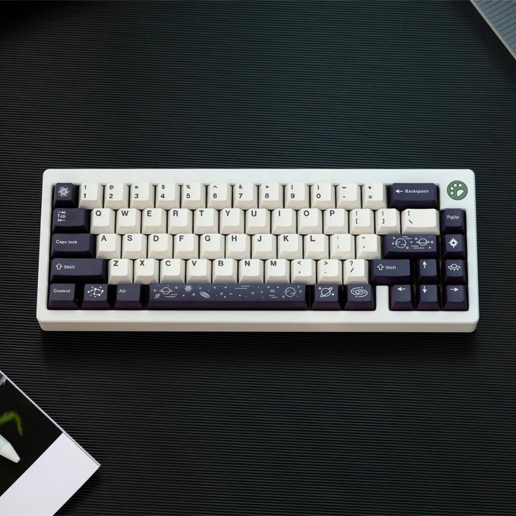 Galaxy White 129 Keys PBT Dye Sublimation Cherry Profile Keycaps Set ...