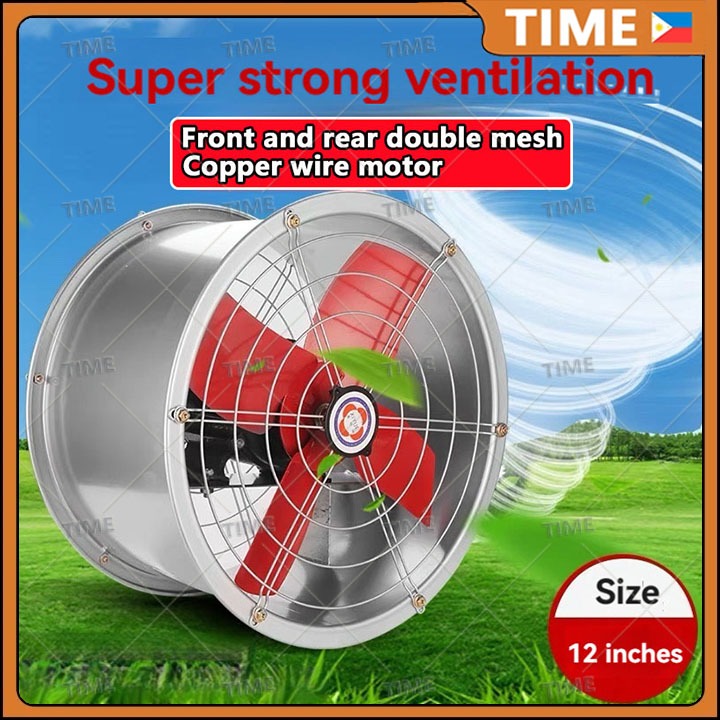 12-inch industrial blower pipeline fan, heavy-duty exhaust fan, exhaust ...