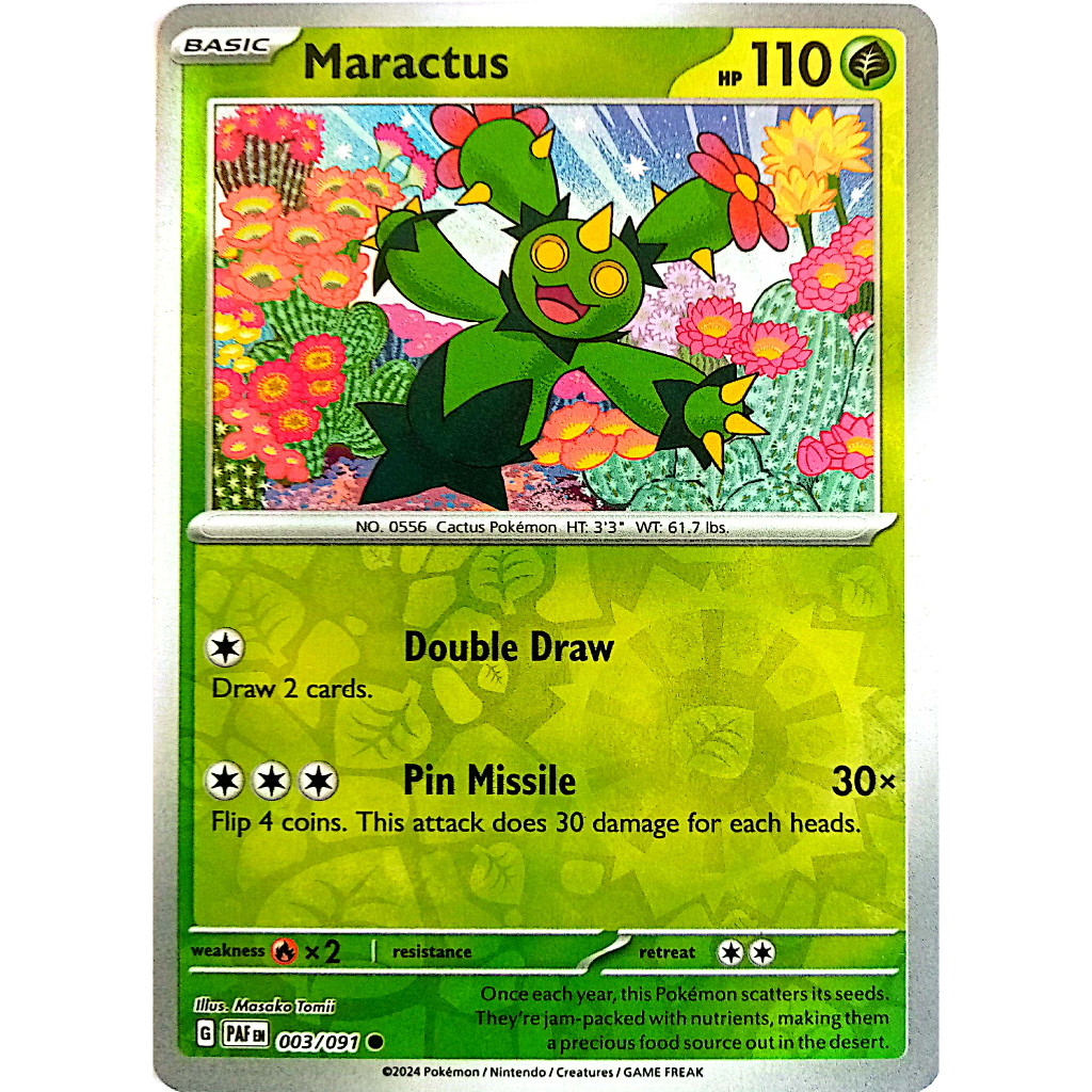 Pokemon TCG Maractus 003/091 Paldean Fates | Shopee Philippines