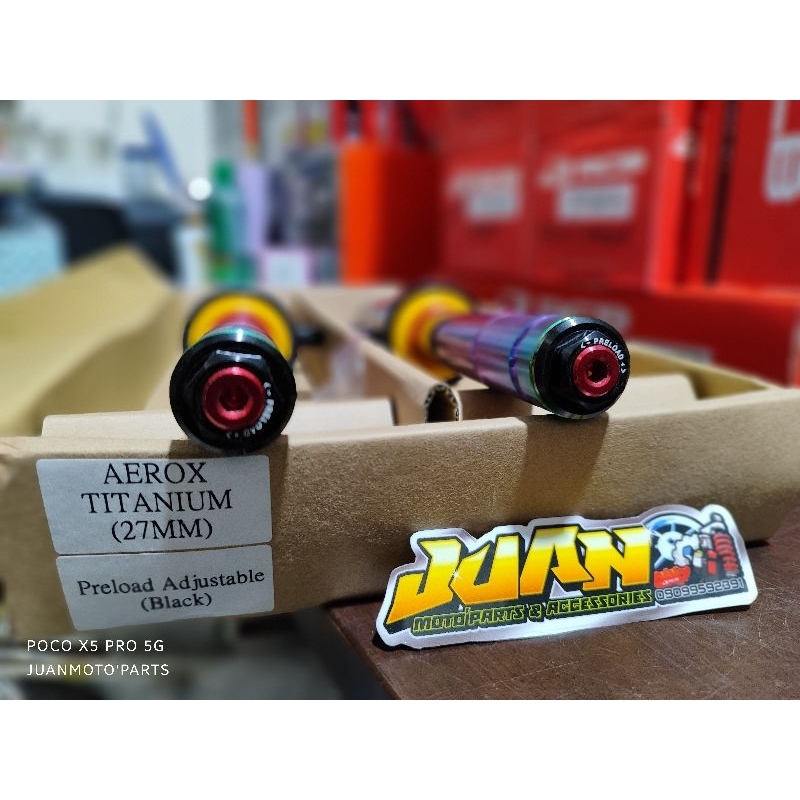 JVT Suspension For Stock Tpost [27mm] PreLoad Adjustable Aerox v1/v2 ...