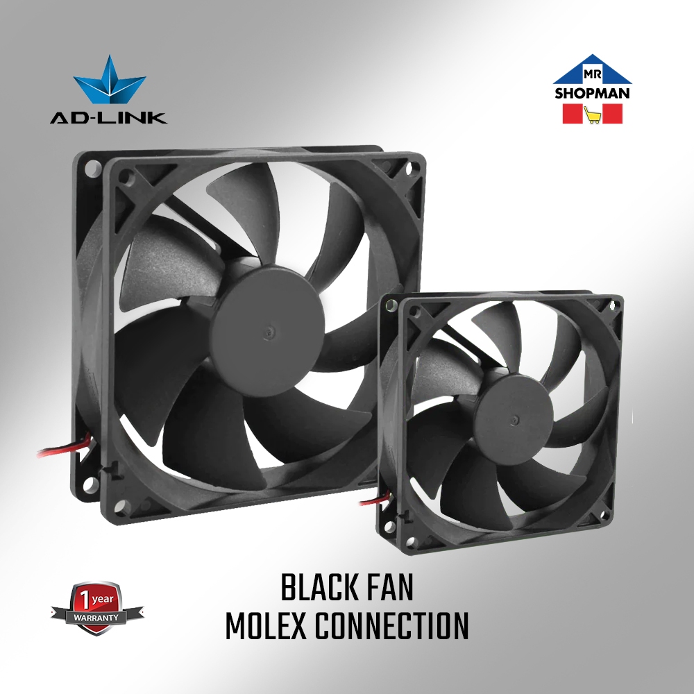 Adlink / Coolman 120MM / 80MM Non RGB Fan Black Case Fan | Shopee ...