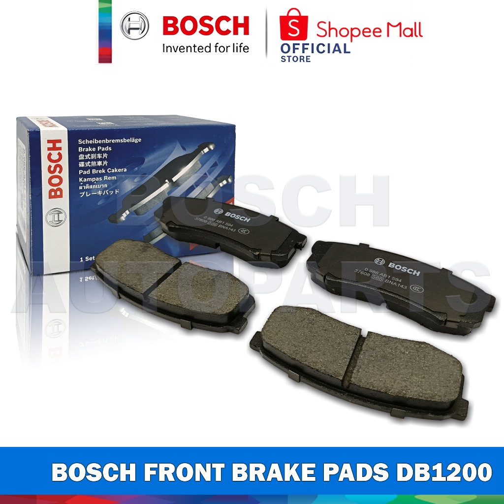 Bosch Rear Brake Pads BP1594 (DB1200) for Mitsubishi Pajero BK 2006 ...