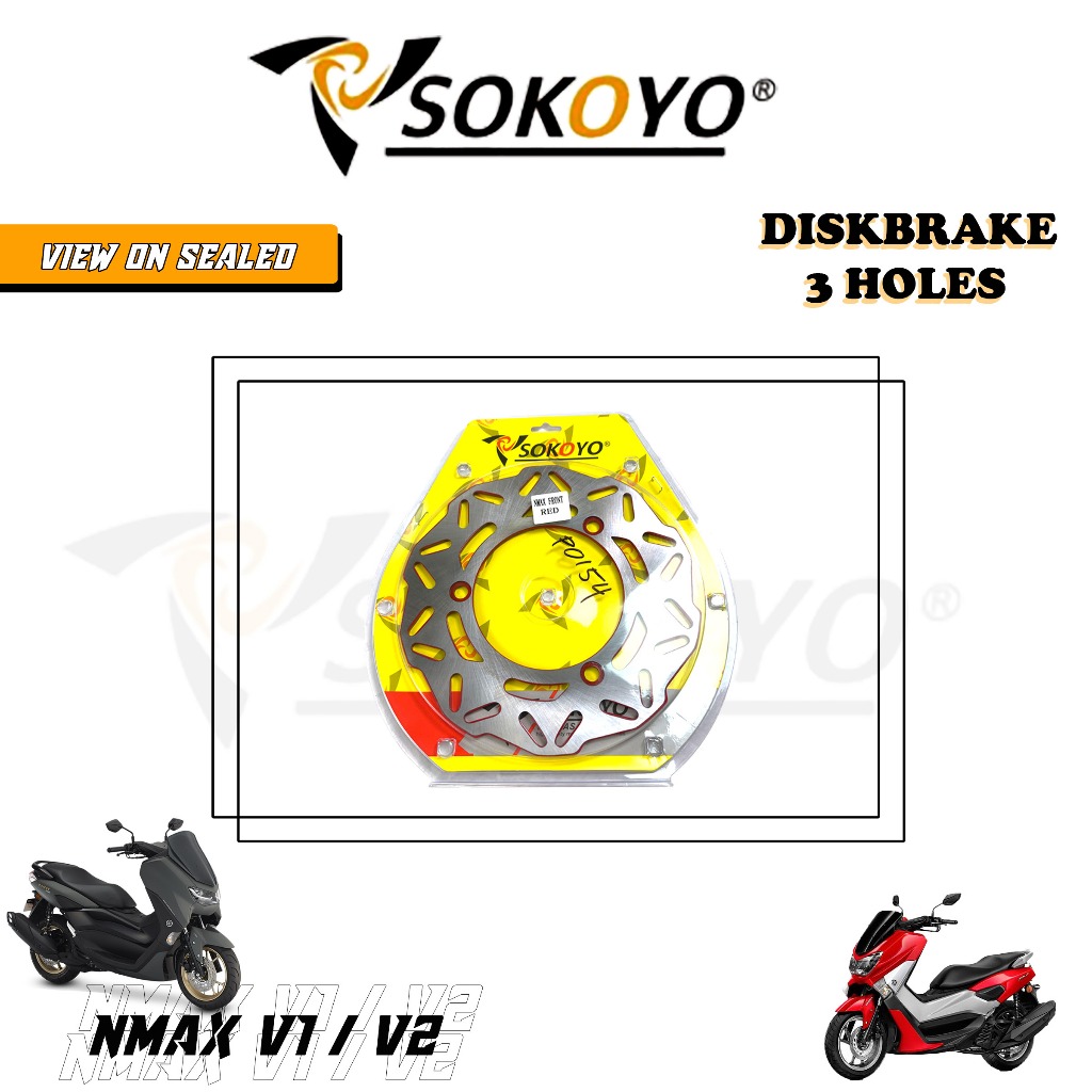 TOP1 PH Rear Lighten Disc Brake 230mm 3 Holes for Yamaha Nmax V1 V2 V2 ...