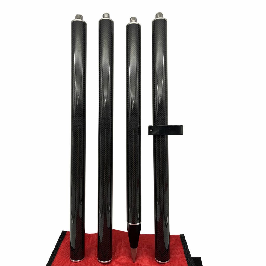carbon fiber survey rod 2M, GPS SURVEYING 2M (50cm each) 4 section for ...