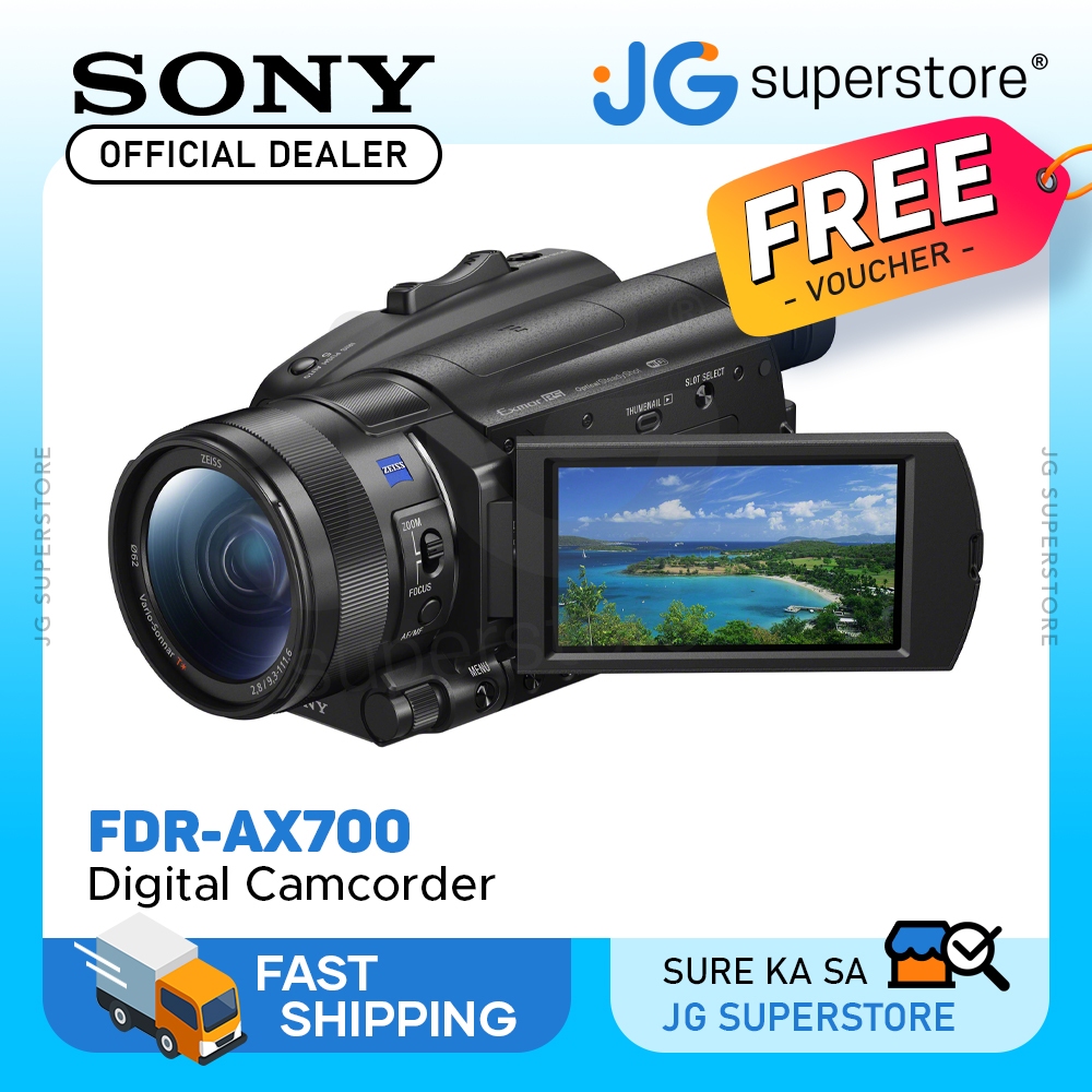 Sony FDR-AX700 Digital Video Camcorder with 29mm Wide-Angle ZEISS Vario ...