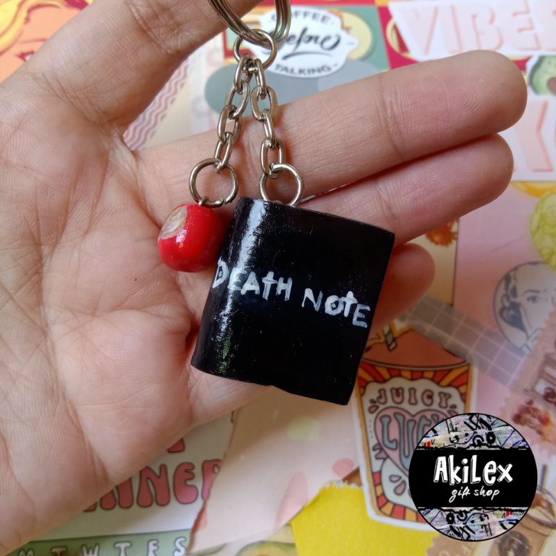 DEATH NOTE KEYCHAIN (HANDMADE CLAY) || AKILEX GIFT SHOP | Shopee ...