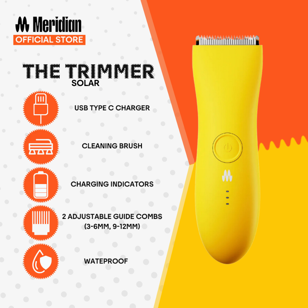Meridian The Trimmer Premium Waterproof Electric Razor Body & Hair ...