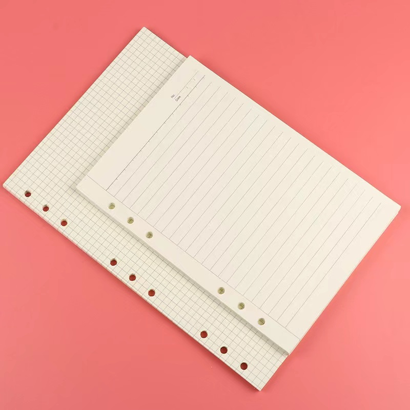A6/A5/B5/A4 6/9 Holes Refill pages Loose leaf Paper 45 leaves Filler ...