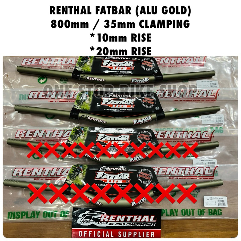 RENTHAL FATBAR HANDLEBAR (ALU GOLD) 800mm 35 CLAMPING | Shopee Philippines
