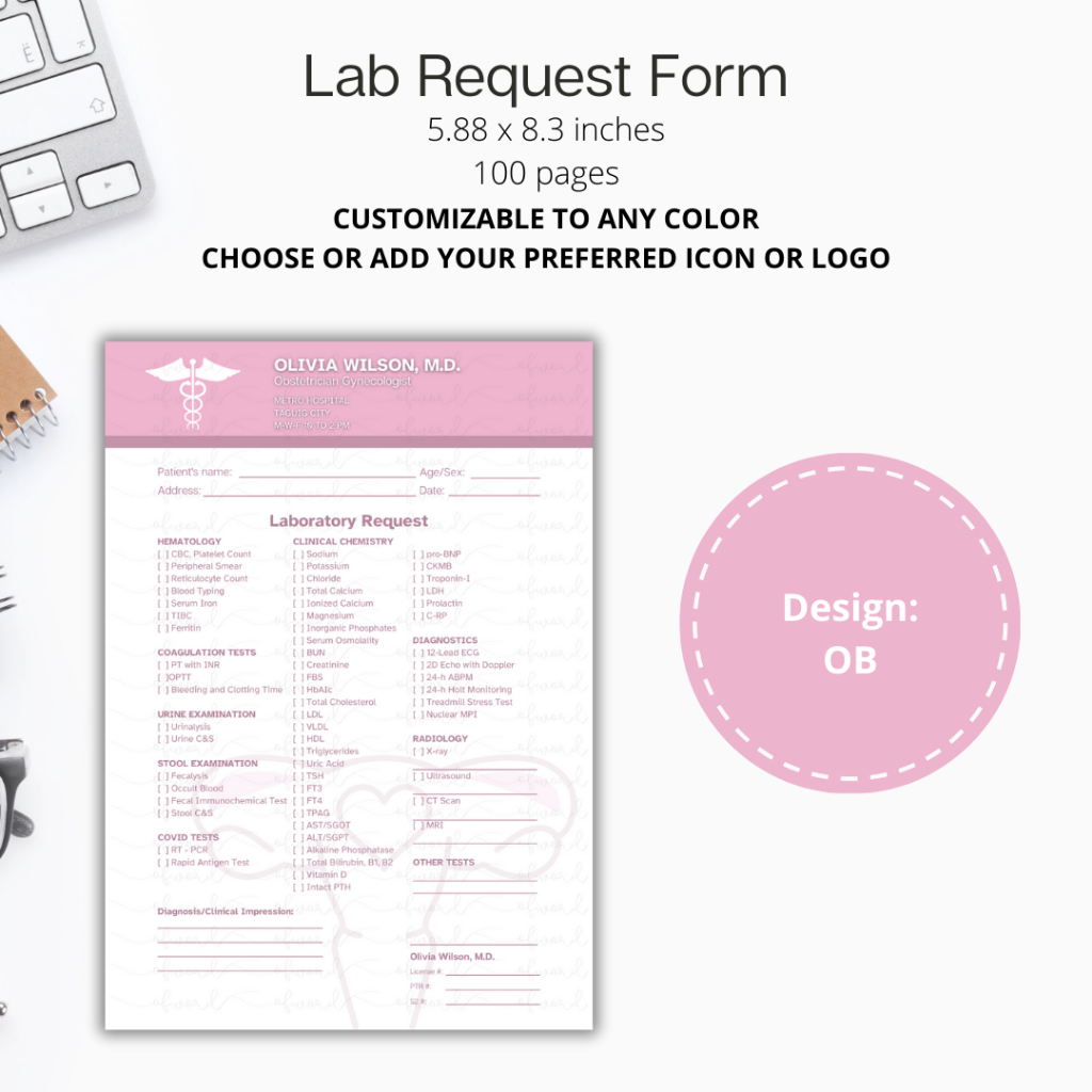Lab Request Form for Medical Professionals (OB) | Shopee Philippines