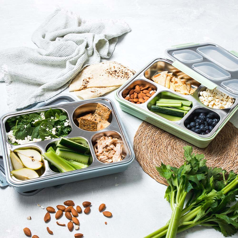 Unibest Bento Lunch Box Stainless with Cutlery | Shopee Philippines