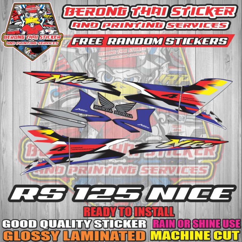 Honda Rs 125 Nice Thai Inspired Decals Glossy | Shopee Philippines