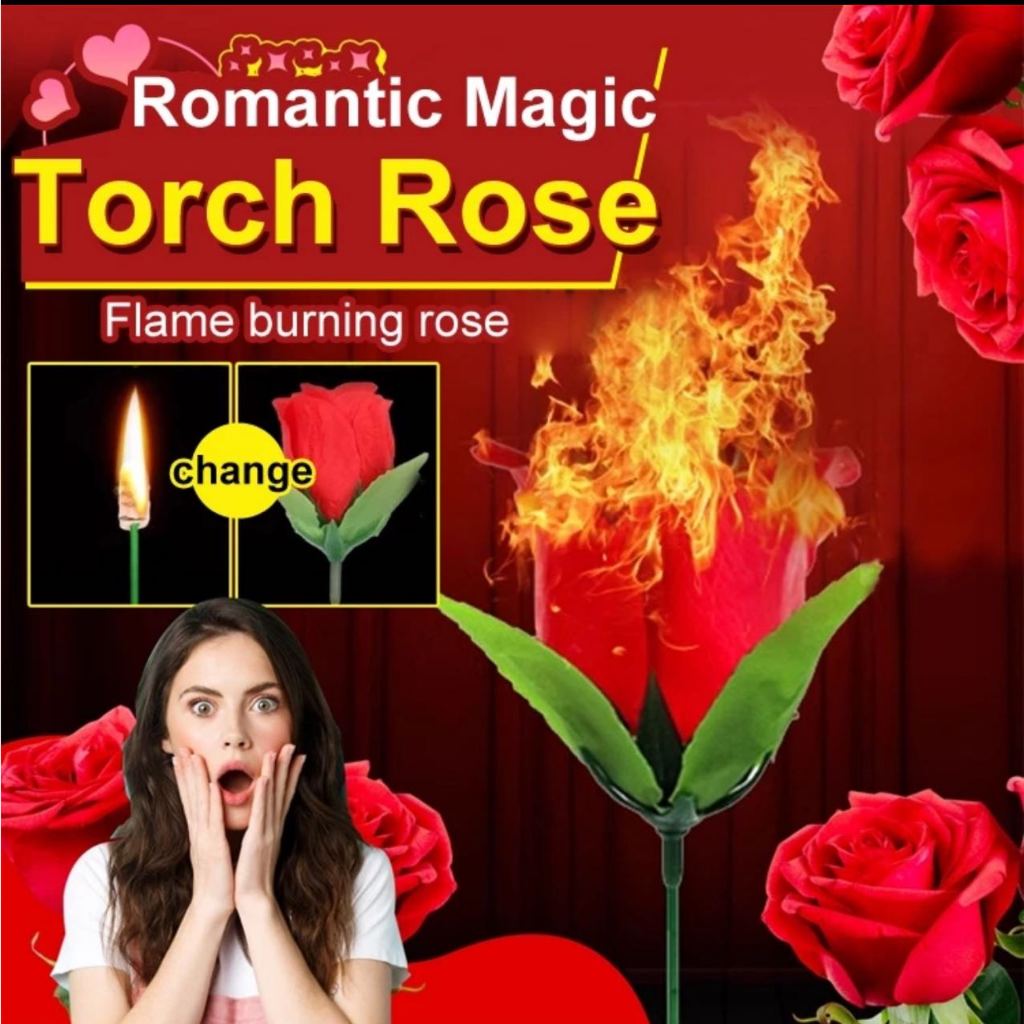 Torch To Rose Mystical Fire Magic Trick Flame Appearing Flower Magician ...