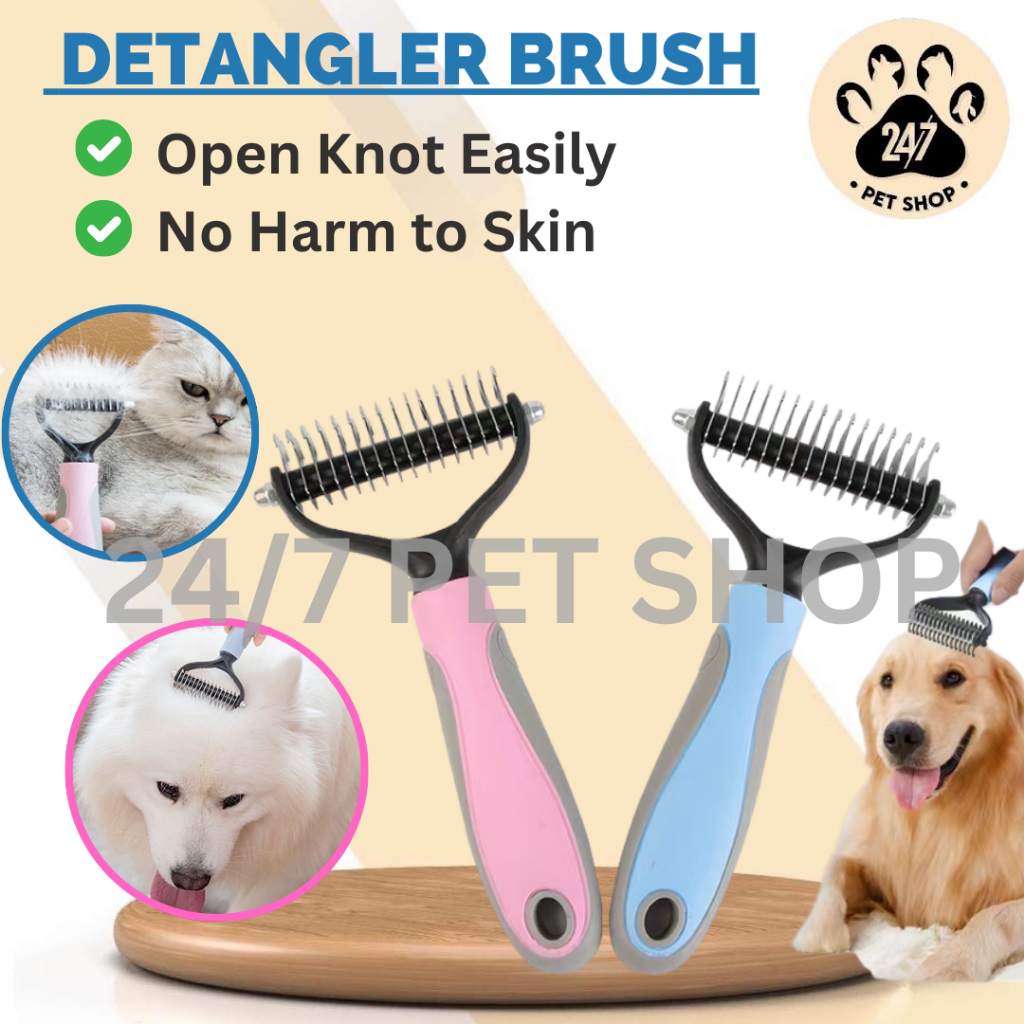 Detangler Pet Open Knot Knott Comb Brush Rake Hair Removal Grooming ...