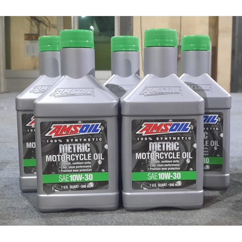 AMSOIL 10W-30 METRIC MOTORCYCLE OIL 100% FULLY SYNTHETIC (MCTQT ...