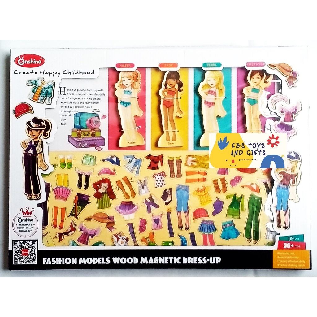 FS 120 Magnetic Dress-Up Dolls Educational Toys MANIKA | Shopee Philippines