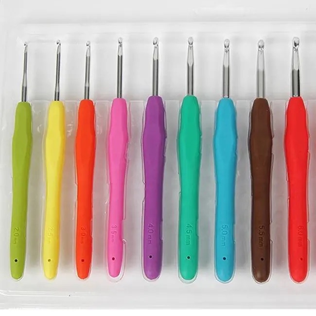 9pcs Crochet hook set 2.0mm - 6.0mm | Shopee Philippines