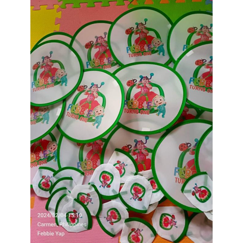 Customized Round Fan with print and free pouch Good For Birthday ...