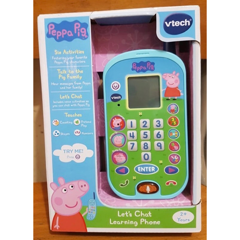 Vtech Peppa Pig Phone Let's Chat Learning Phone - Original/Authentic ...